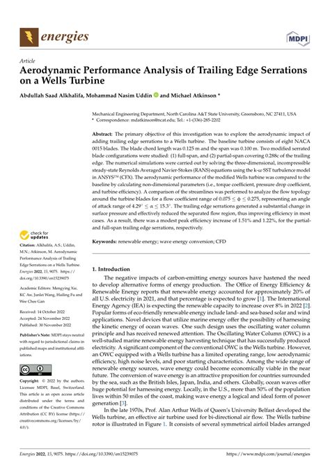 Pdf Aerodynamic Performance Analysis Of Trailing Edge Serrations On A