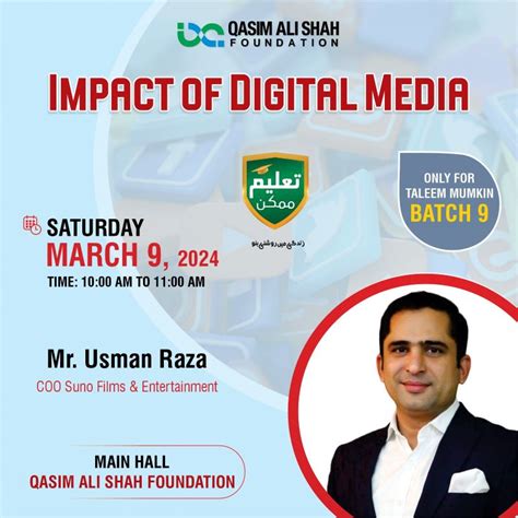 Qasim Ali Shah Foundation Posted On Linkedin