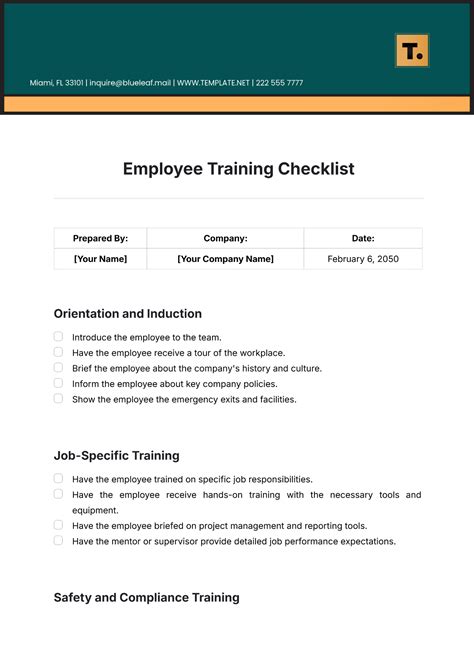 Staff Training Checklist Template Hot Sex Picture