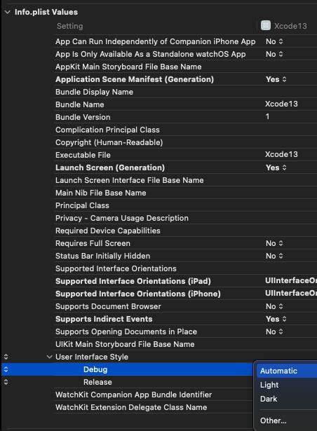 Ios13 Is It Possible To Opt Out Of Dark Mode On Ios 13 Stack Overflow