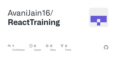 Github Avanijain16reacttraining
