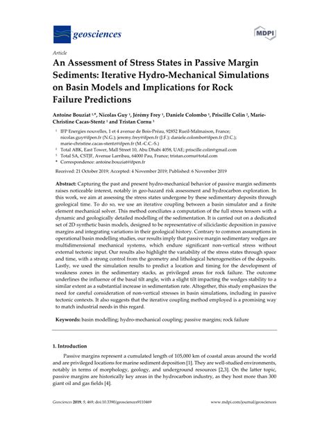 Pdf An Assessment Of Stress States In Passive Margin Sediments