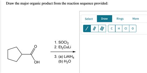 Solved Draw The Major Organic Product From The Reaction