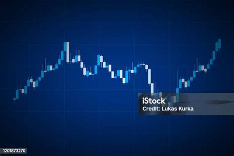 파란색 배경에 파란색 촛대 차트 거래 그래픽 디자인 개념 금융 주식 시장 암호 화폐 그래프 벡터 일러스트 레이션 차트에 대한 스톡 벡터 아트 및 기타 이미지 Istock