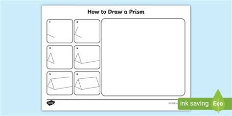 how to draw a prism step by step