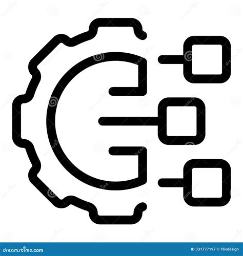 Gear Connecting To Data Blocks Representing Data Integration Process Stock Vector Illustration