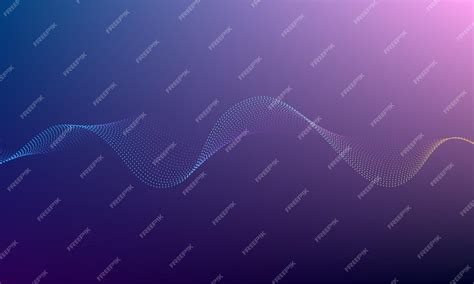 Premium Vector Wave Pattern Particle Background With Color Gradient