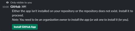 GitHub App Integration To Slack Does Not Work With This Repository Issue 166 Azure