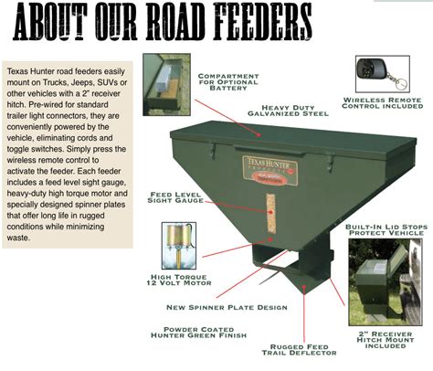 Texas Hunter Road Deer Feeder With Wireless Remote Control Outdoors