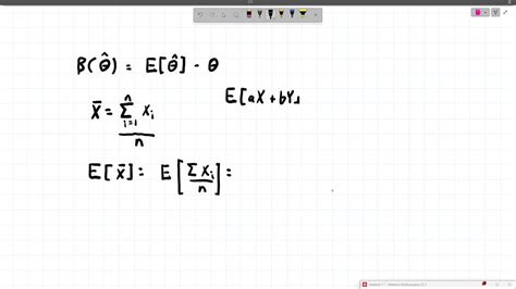 Solved Show That The Sample Mean Is An Unbiased Estimator Of The