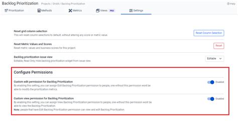 Backlog Prioritization Permissions