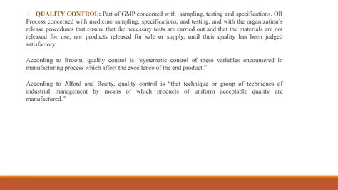 Introduction Qa Qc And Tqm Pptx Pharmaceutical Industry Industries