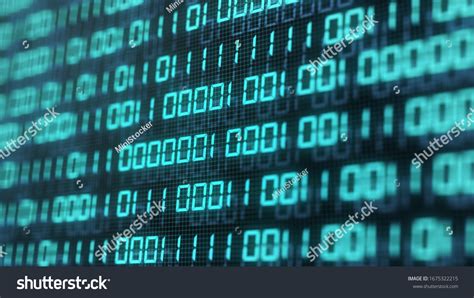 digital binary code number on computer stock illustration 1675322215