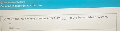 Solved Numeration Systemscounting In Bases Greater Than