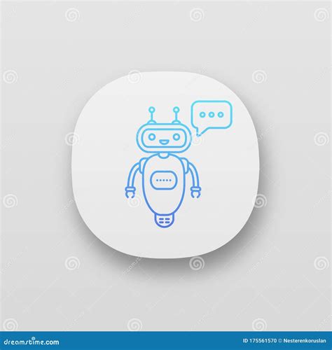 Chatbot Typing Answer App Icon Stock Vector Illustration Of Smart Click 175561570