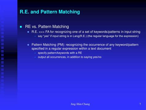 Ppt Regular Expression Syntax For Specifying String Patterns