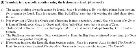 I Translate Into Symbolic Notation Using The Chegg