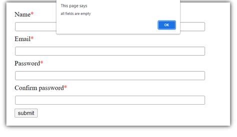 How To Create Validate Html Form Using Javascript Javascript Form