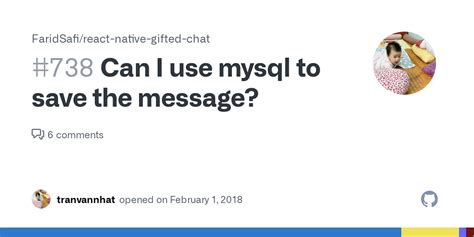 can i use mysql to save the message · issue 738 · faridsafi react