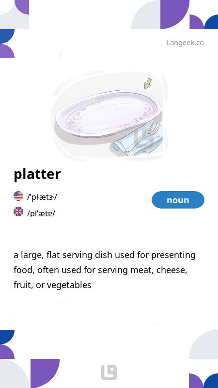 Definition And Meaning Of Platter Picture Dictionary