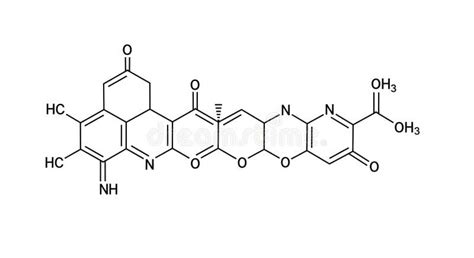 Doxycycline Chemical Structure Diagram Tetracycline Antibiotic Composition Stock Illustration