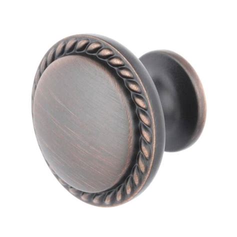 Everbilt Rope Edge 1 18 In Oil Rubbed Bronze Classic Round Cabinet
