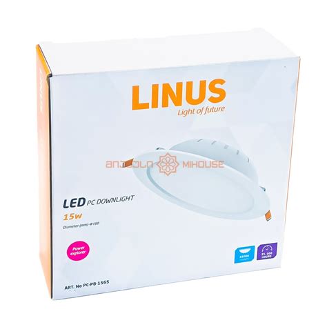 ლედ პანელი Linus Pc Downlight 15w 6500k