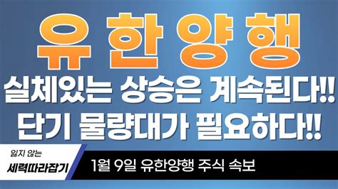 유한양행 주가전망 실체있는 상승은 계속된다 단기 물량대가 필요하다 이대표 유한양행주가전망 렉라자 Youtube