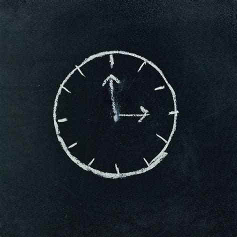 Analog Clock Sketch In Black Surface United Way Of South Central Kentucky