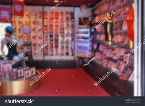 Blurred View Sex Shop Interior Stock Photo Shutterstock