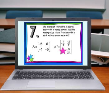 Inverse Matrices Digital And Printable Assignment By Joan Kessler