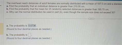Solved STANDARD DEVIATION CM Chegg Com