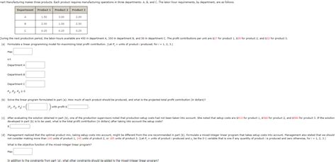 Solved A Formulate A Linear Programming Model For Solved A Formulate A Linear Programming Model For