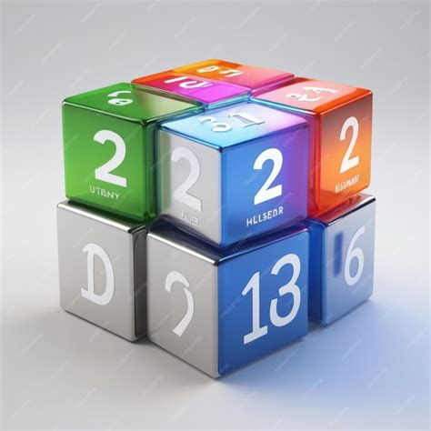 A Cube With The Number 2 On It Premium Ai Generated Psd