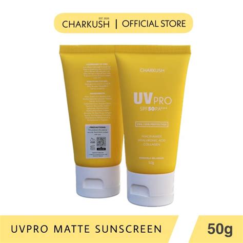 【hot Sales】 Charkush Uvpro Spf50pa Matte Finish Sunscreen 50g Lazada Ph
