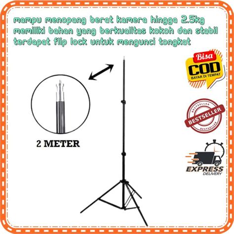 Tripod 2 For Meter ~o~ Camera Meter Tongkat Hp Berdiri Sandaran Hp