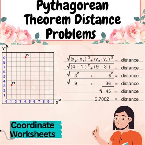 Using The Pythagorean Theorem To Find Distance On A Grid Algebra Worksheets Library