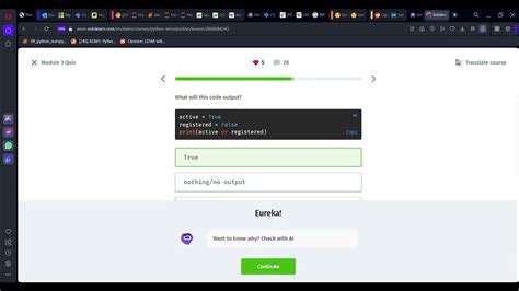 27 Module 3 Quiz Introduction To Python Sololearn Youtube