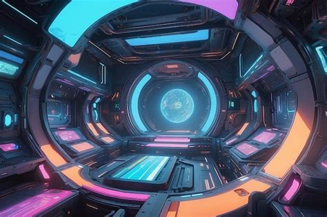 Premium Photo Holographic Tech Odyssey