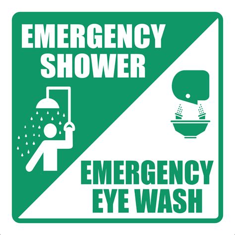 Fa62 Emergency Eyewash And Shower Sign