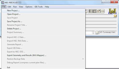 HEC RAS Tutorial Starting HEC RAS