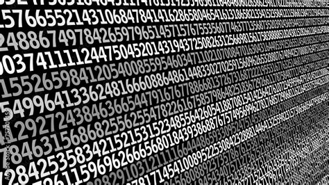 Numerical Data Science Algorithm On Black Background With Machine