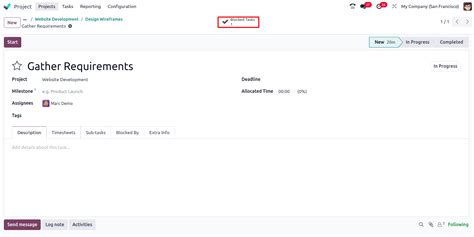 How To Determine Task Order With Task Dependency In Odoo 18 Project