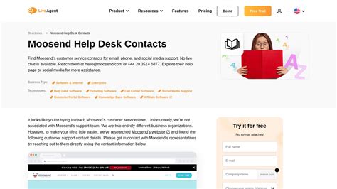 Moosend Help Desk Contacts Liveagent