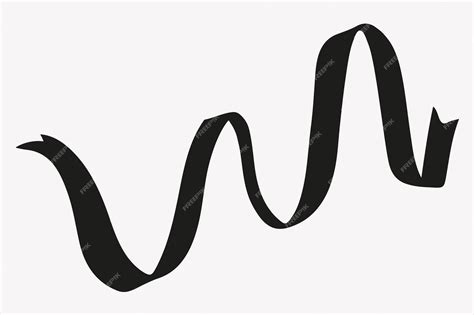 Abstract Black Ribbon Curve Premium Ai Generated Vector