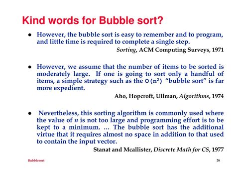 PPT Bubble Sort An Archaelogical Algorithmic Analysis PowerPoint Presentation ID