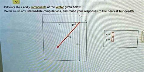 Solved Calculate The X And Y Components Of The Vector Given Below Do