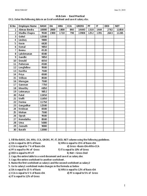 Excel Practical 1 Pdf Spreadsheet String Computer Science