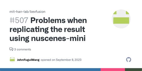 Problems When Replicating The Result Using Nuscenes Mini · Issue 507