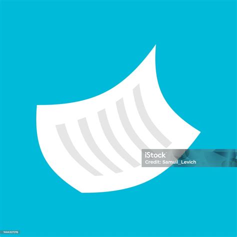 Document Falls Isolated Sheet Of Paper Flies Stock Illustration